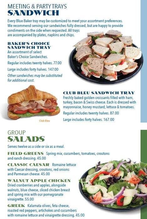 Menu at Blue Baker pizzeria, Austin, Research Blvd