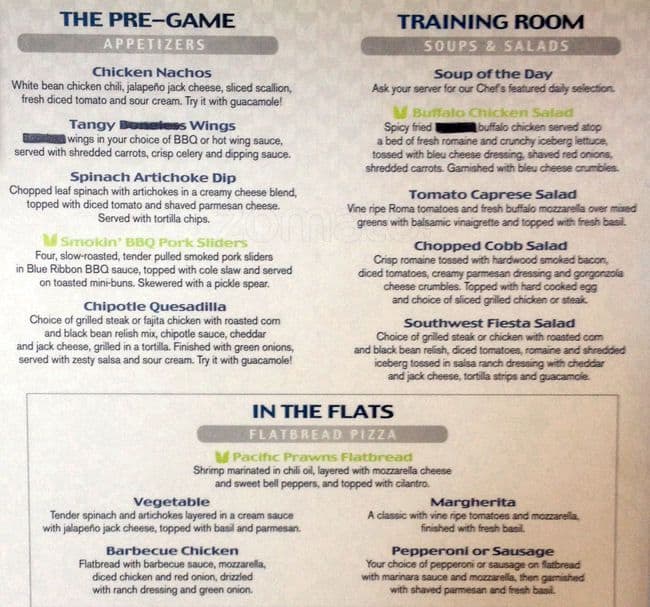 Seattle Seahawks 12 Club Menu, Menu for Seattle Seahawks 12 Club ...