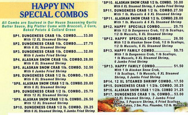 Menu at Happy Inn pub & bar, Darby, 11 Main St