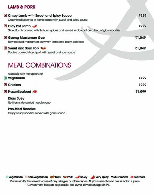 Menu at House of Soy- Radisson Blu, Faridabad