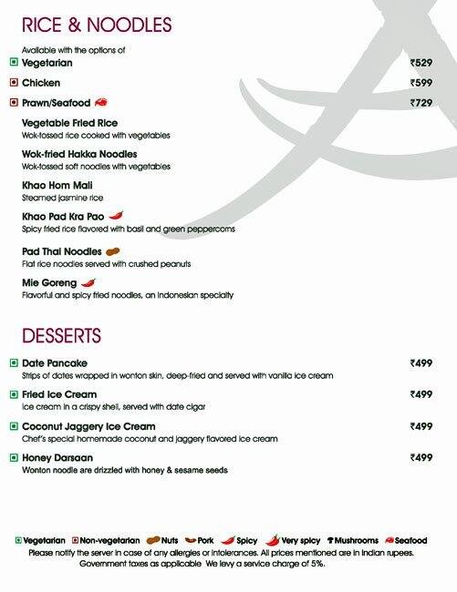 Menu at House of Soy- Radisson Blu, Faridabad