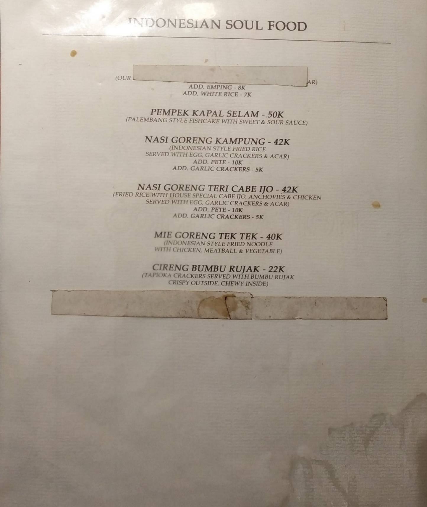 Carta de Bake-a-Boo, Tangerang