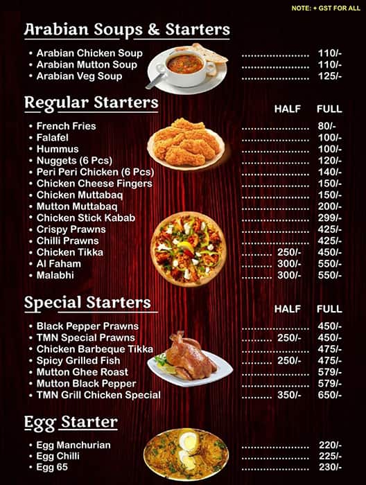 Menu at THE MANDI NATION ( Arabian Kitchen & Restro ), Hyderabad