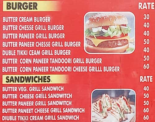 Menu of Raj Grill, Ballabhgarh, Faridabad