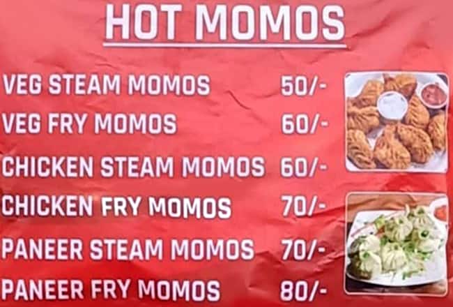 Menu of Hot Momos, Dhanori, Pune