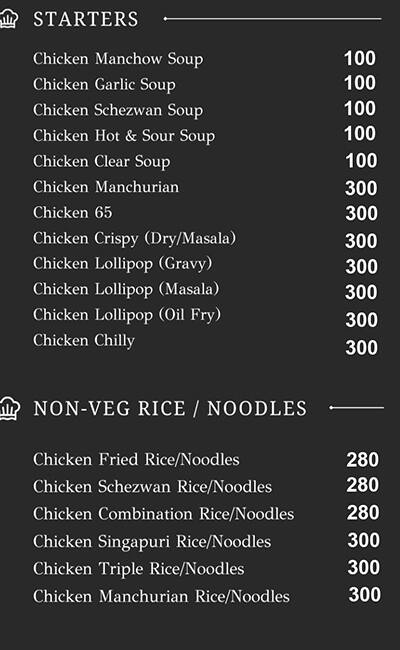 Menu of The Schezwan, Pimpri, Pune