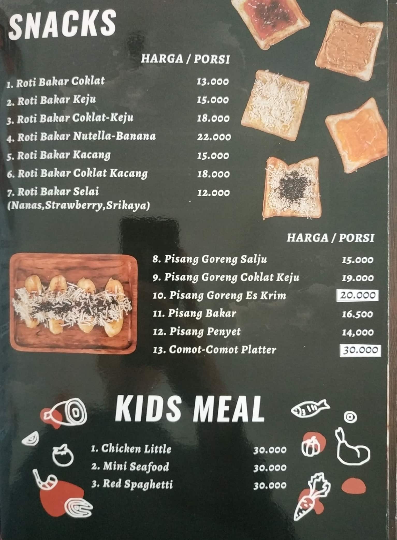 Menu at Red Snapper Seafood & Resto restaurant, Jakarta