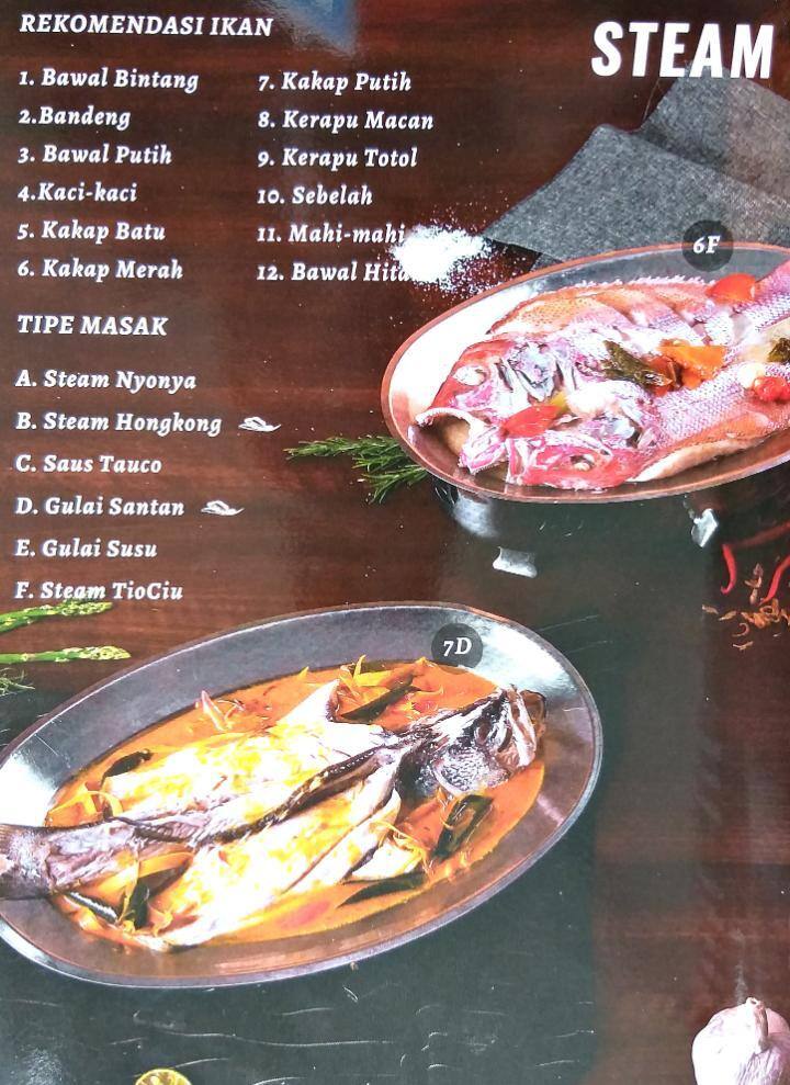 Menu at Red Snapper Seafood & Resto restaurant, Jakarta