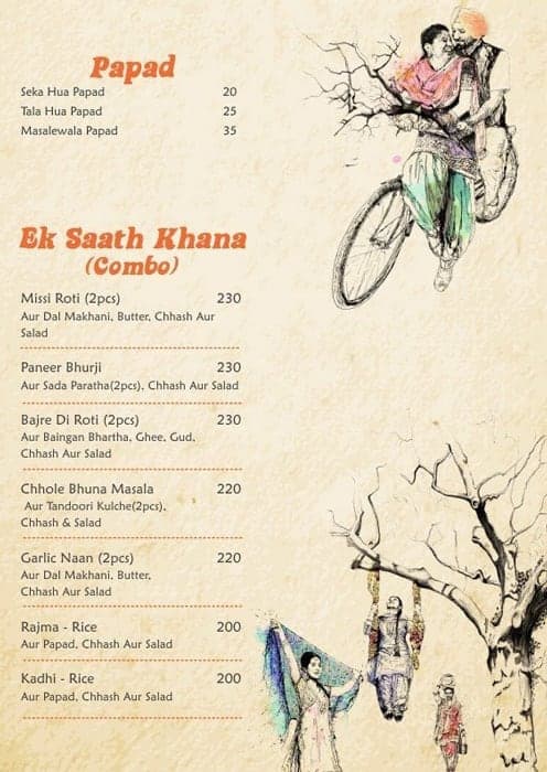 Menu at Jassi De Parathe, Ahmedabad, Shreeya Residency
