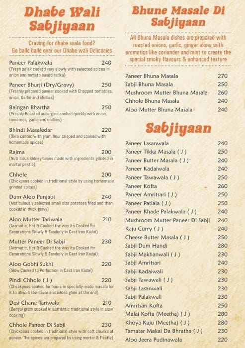 Menu at Jassi De Parathe, Ahmedabad, Shreeya Residency