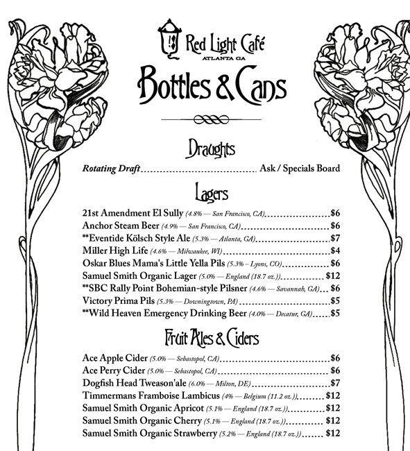 Red Light Cafe Menu, Menu for Red Light Cafe, Midtown, Atlanta ...