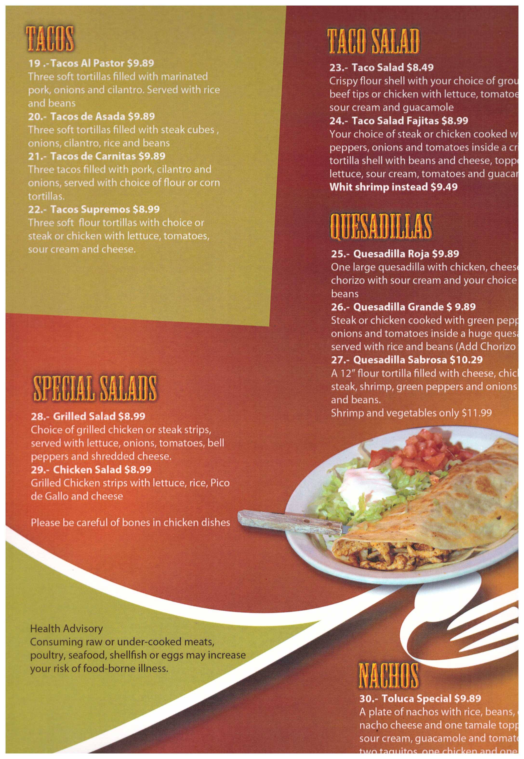 Menu at El Mariachi Mexican Restaurant Beech Grove, Beech Grove, 3535 S ...