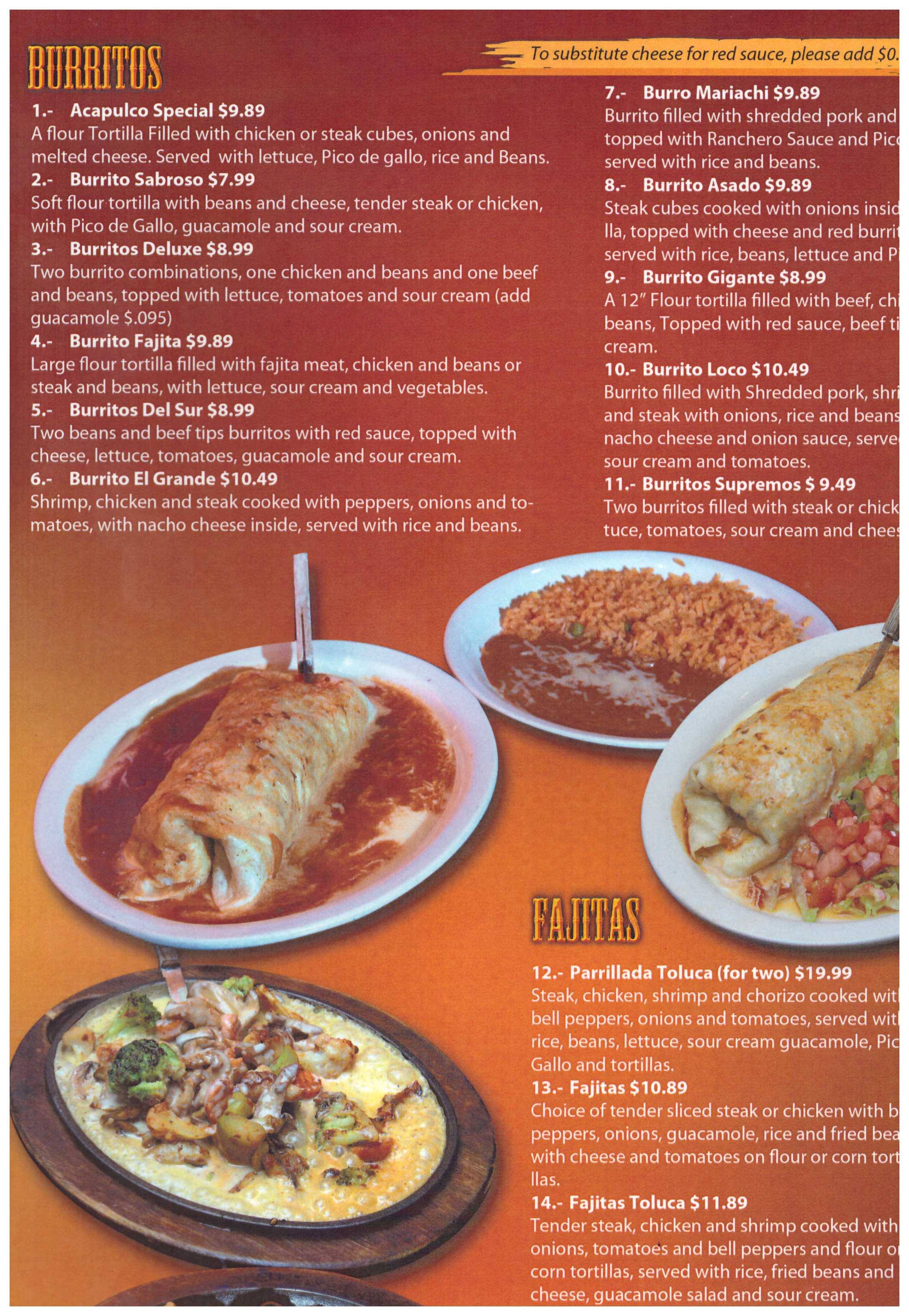 Menu at El Mariachi Mexican Restaurant Beech Grove, Beech Grove, 3535 S ...