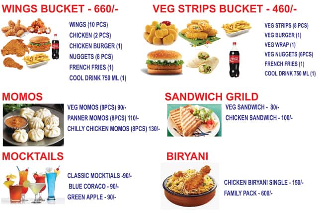 Menu of Royal Fried Chicken, Hafeezpet, Hyderabad