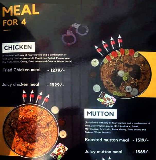 Menu of Gismat Jail Mandi Restaurant, Kondapur, Hyderabad