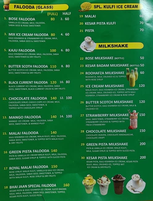 Menu of Nagori Dairy Original Chai & Falooda, Jogeshwari, Mumbai