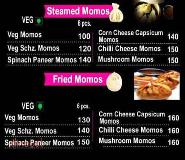 Menu of R.R Momos, Mahalaxmi, Mumbai
