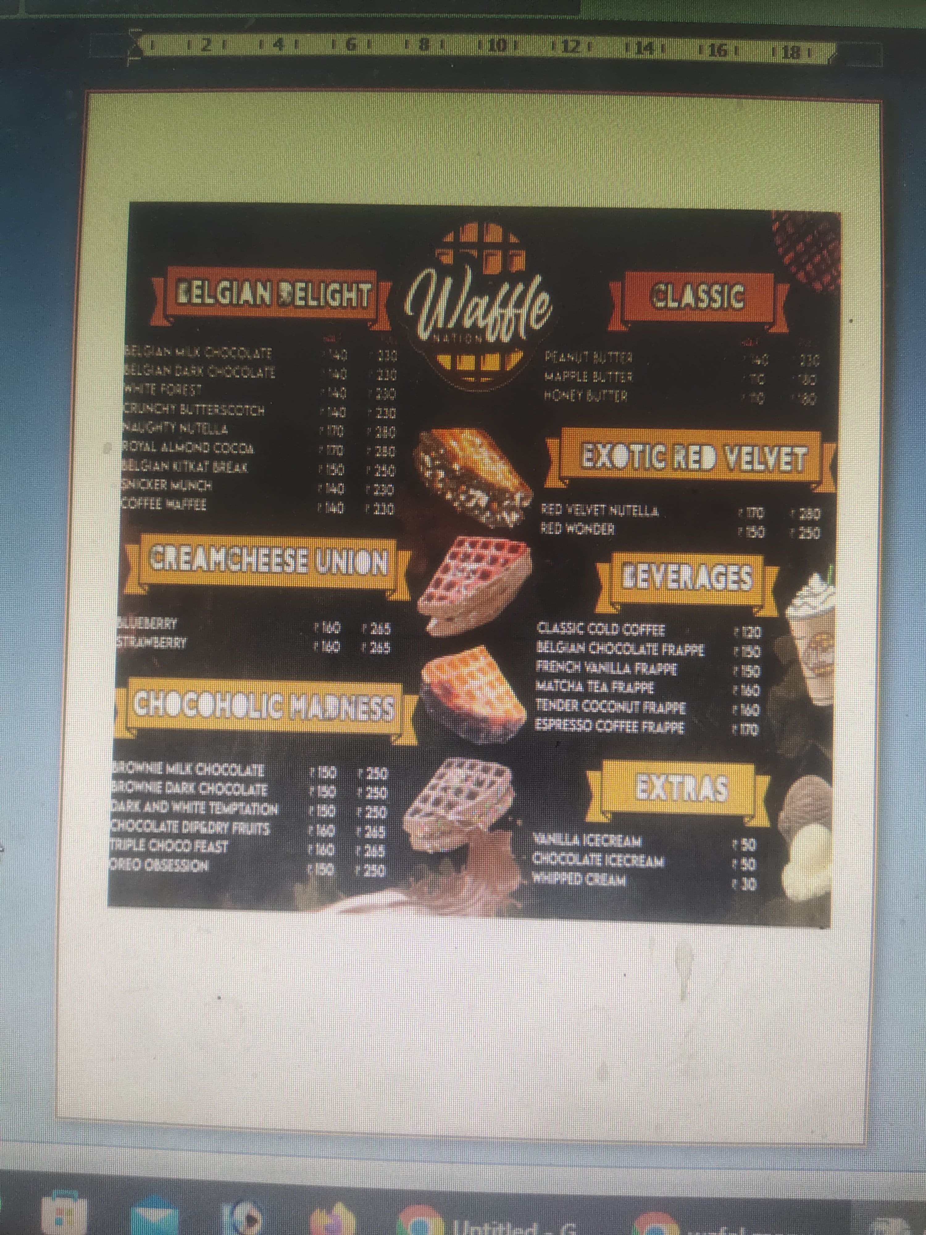 Menu of Waffle & Shake, Tollygunge, Kolkata