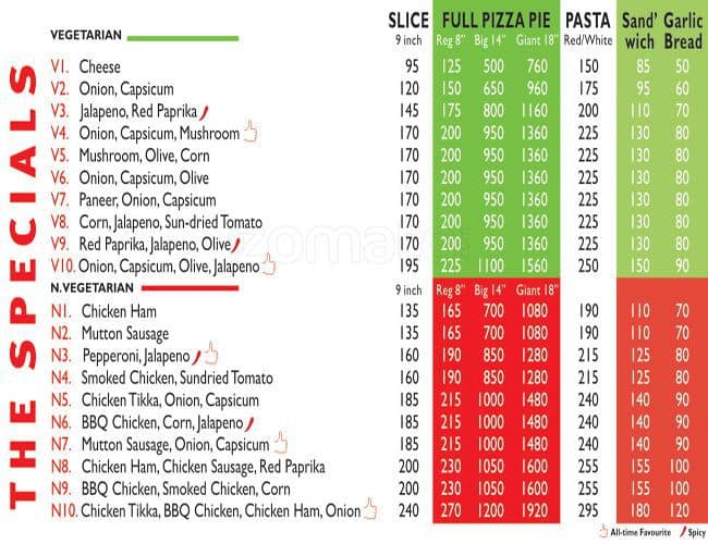 Chicago Pizza Menu, Menu for Chicago Pizza, Howrah Station Area, Howrah ...