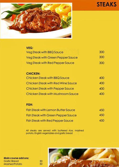 Menu at Urban Solace, Bengaluru