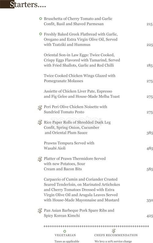 Menu at Espresso Grill, New Delhi, 14 Gf