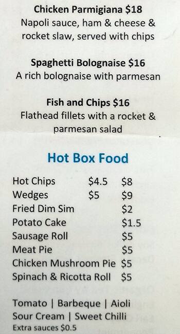 Menu at Aqualink Cafe, Box Hill