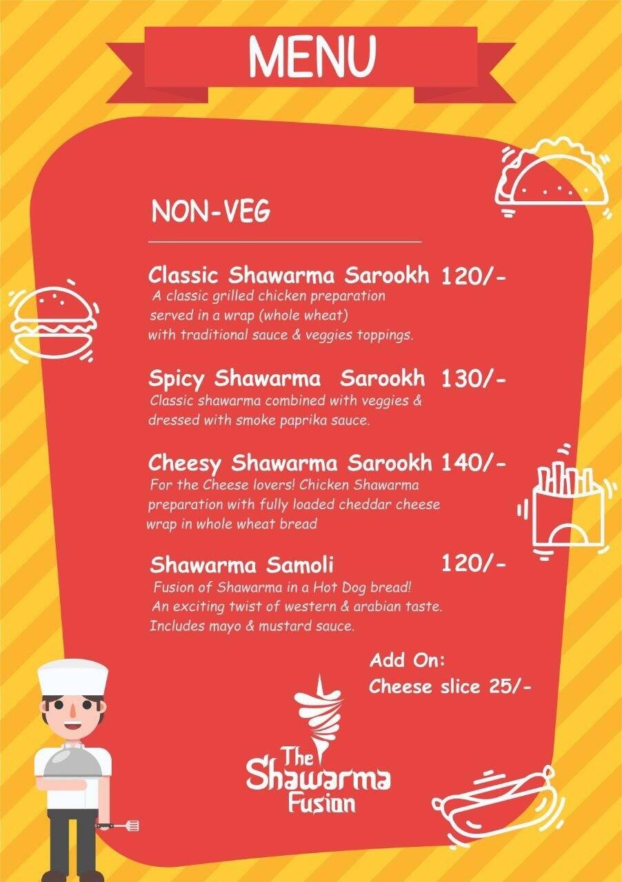 The Shawarma Fusion Menu, Menu for The Shawarma Fusion, Sinhgad Road ...