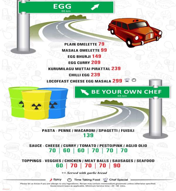 Menu at LOCOFEAST - Theme Restaurant, Chennai, 15A