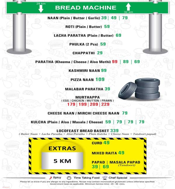 Menu at LOCOFEAST - Theme Restaurant, Chennai, 15A