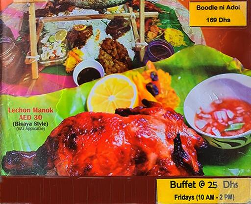 Menu at Authentic Angels Bisaya Restaurant, Dubai, 13 B St