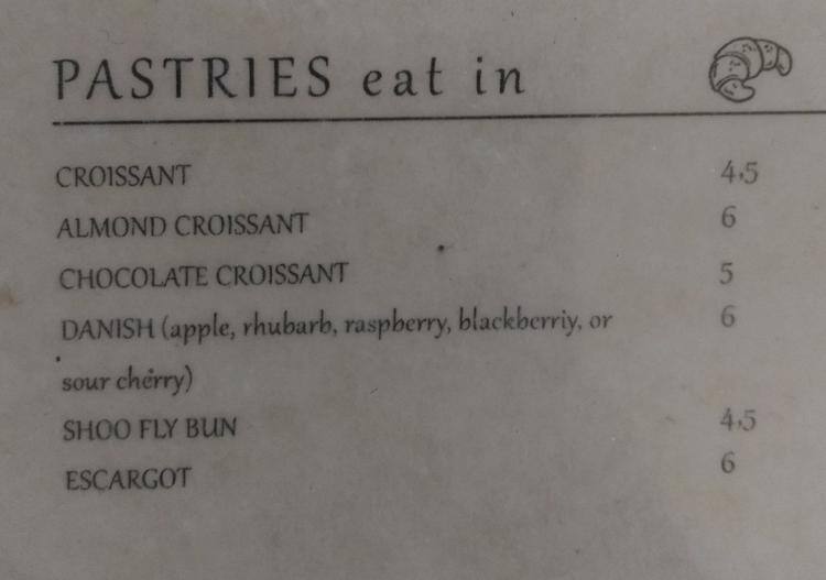 Menu at Babka restaurant, Fitzroy