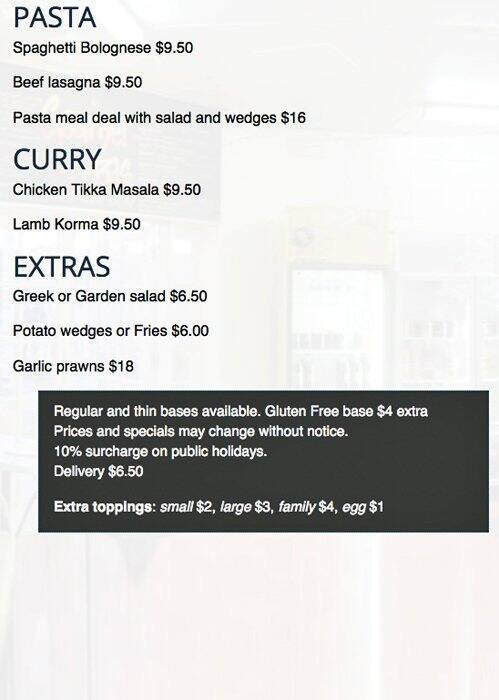 Menu at Matteo's Gourmet Pizza pizzeria, High Wycombe