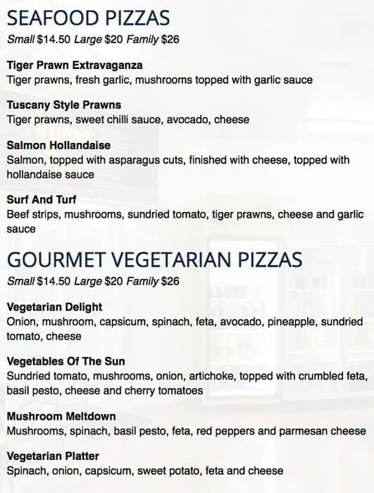 Menu at Matteo's Gourmet Pizza pizzeria, High Wycombe