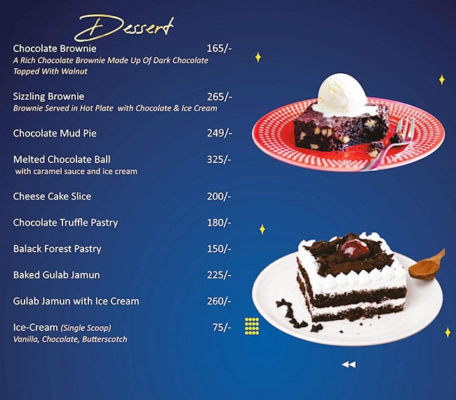 Menu at SKYZA Rooftop Lounge, Jaipur