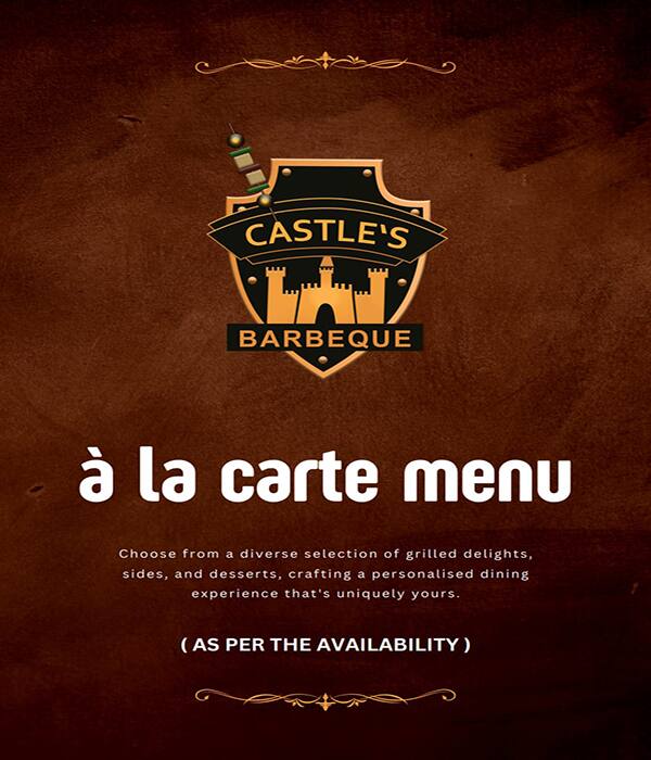 Menu of Castle's Barbeque, Netaji Subhash Place, New Delhi