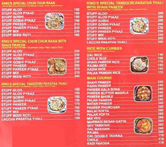 Menu of King's Kitchen, Mira Road, Mumbai