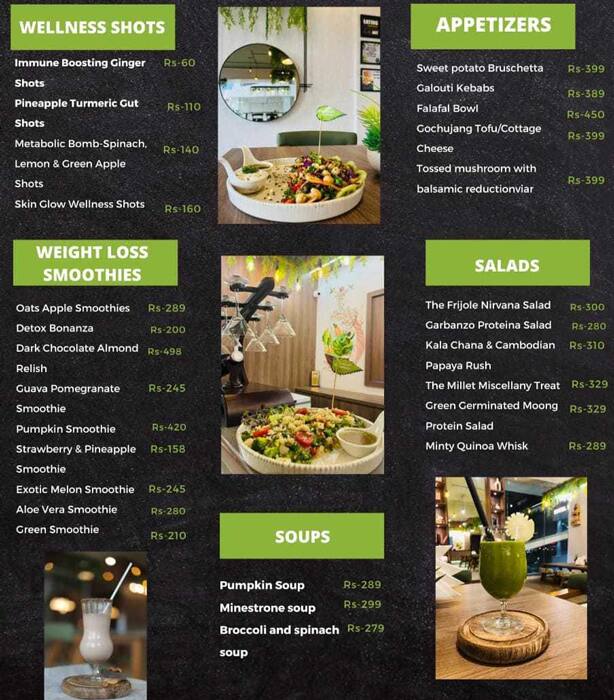 Menu at Leaf & Lean, Surat