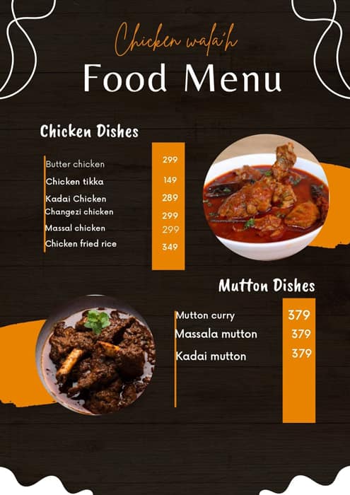 Menu of Chicken Wala'h, Sultanpuri, New Delhi