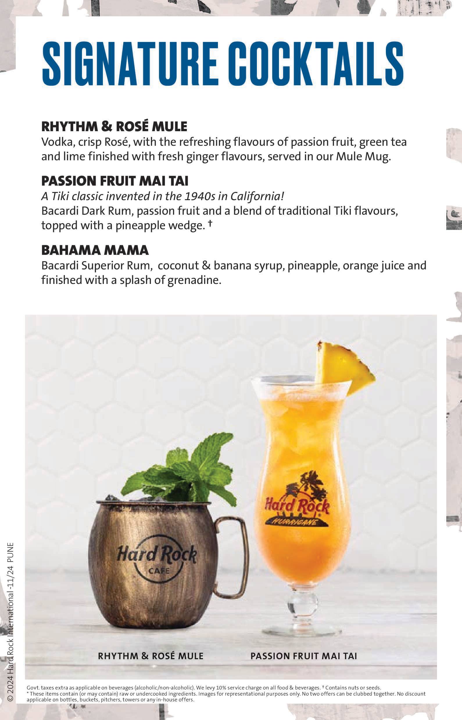 Menu of Hard Rock Cafe, Hadapsar, Pune