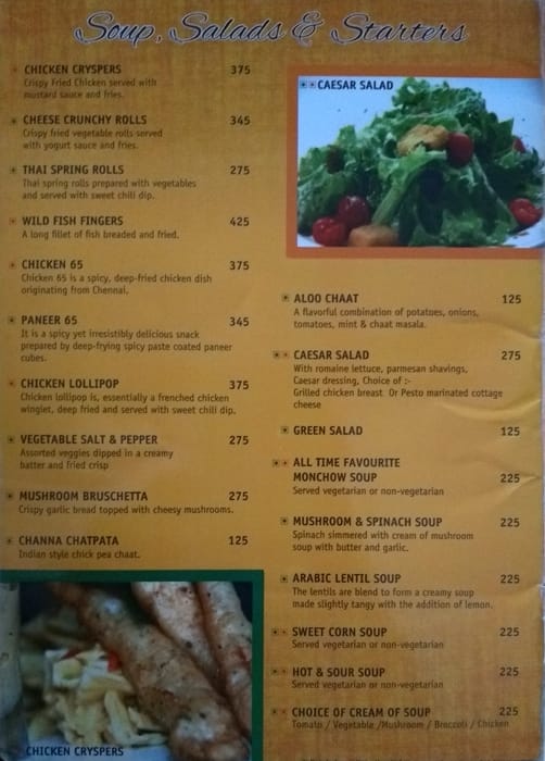 Menu at Cafe Pacific, Delhi, Plot No