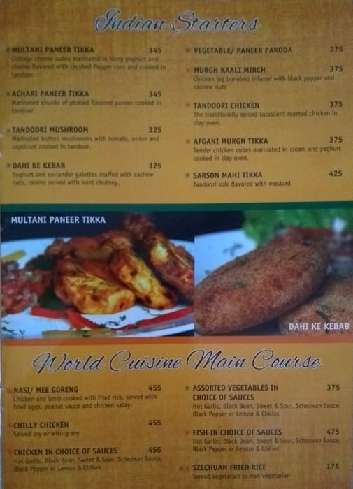 Menu at Cafe Pacific, Delhi, Plot No