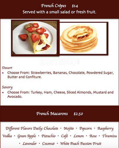 Menu at Chocolate Secrets pub & bar, Dallas