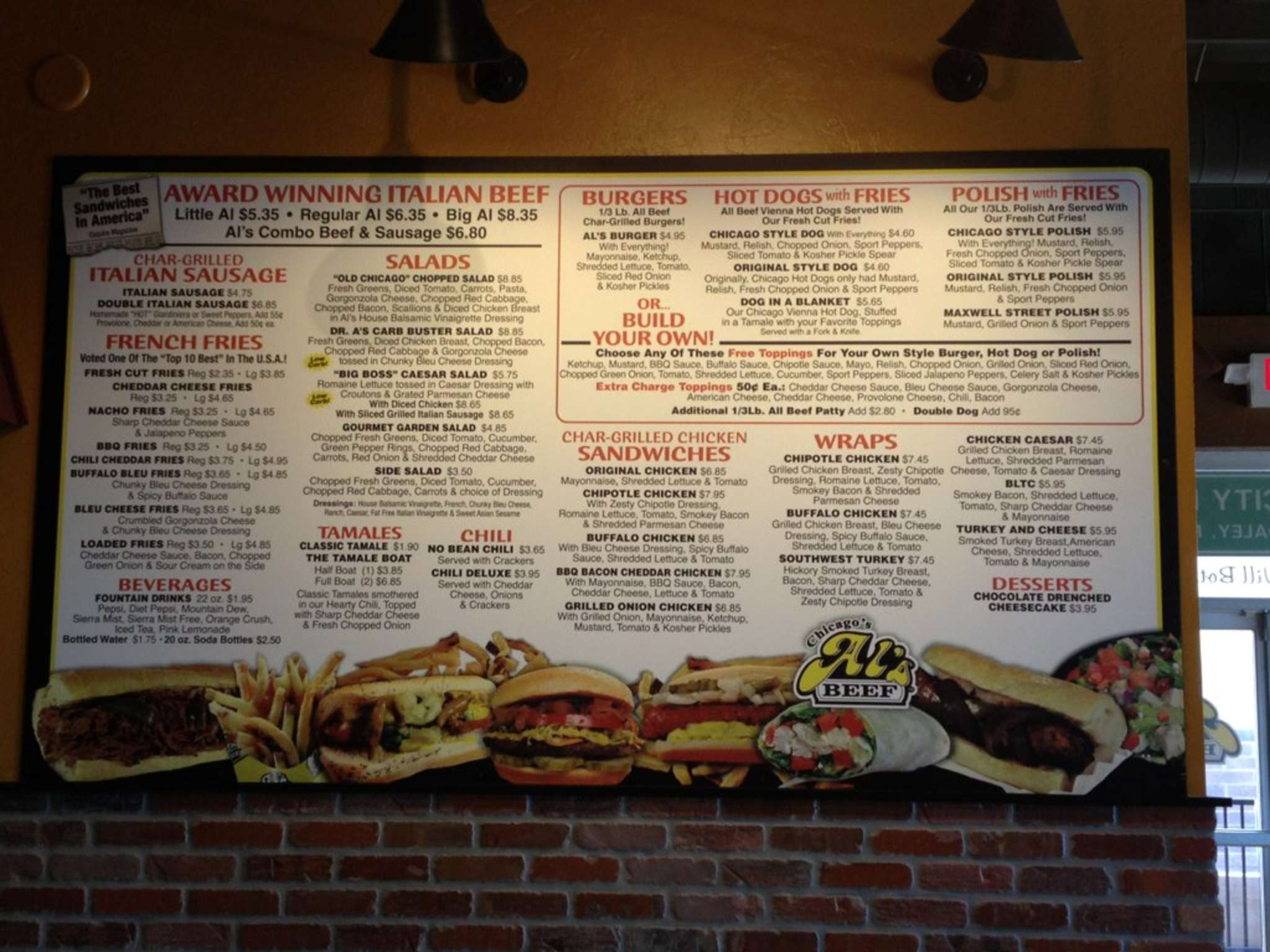 Al's Beef Menu, Menu for Al's Beef, North Scottsdale, Scottsdale ...