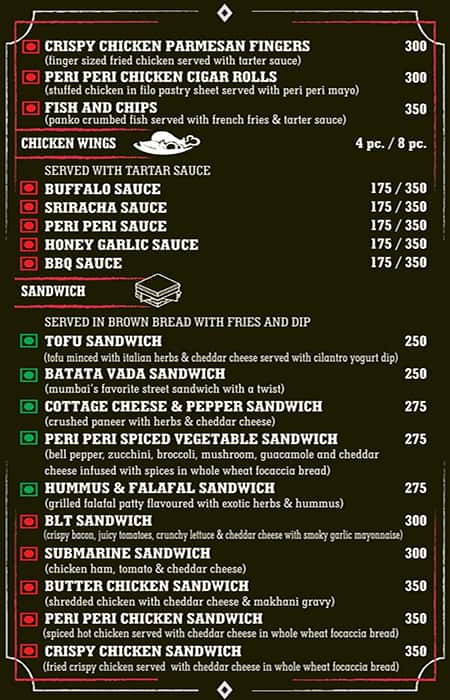 Menu at The Pink Salt, Jaipur