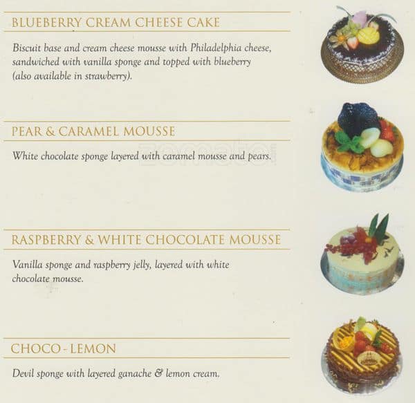 Menu at Gateaux desserts, Dubai, Al Sahab Tower