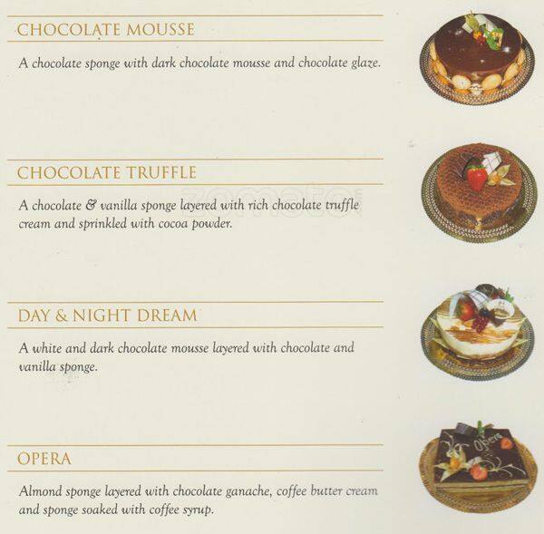 Menu at Gateaux desserts, Dubai, Al Sahab Tower