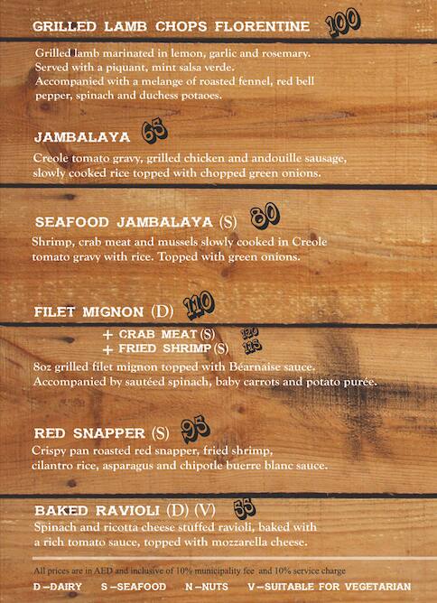 Menu at Cravin Cajun restaurant, Dubai