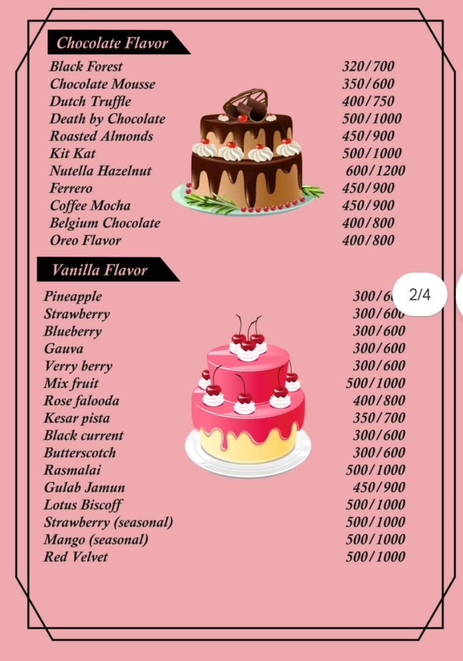 Menu of The Cake Creation, Mira Road, Mumbai