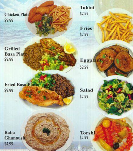 Menu at Alexandria Fish restaurant, Mississauga