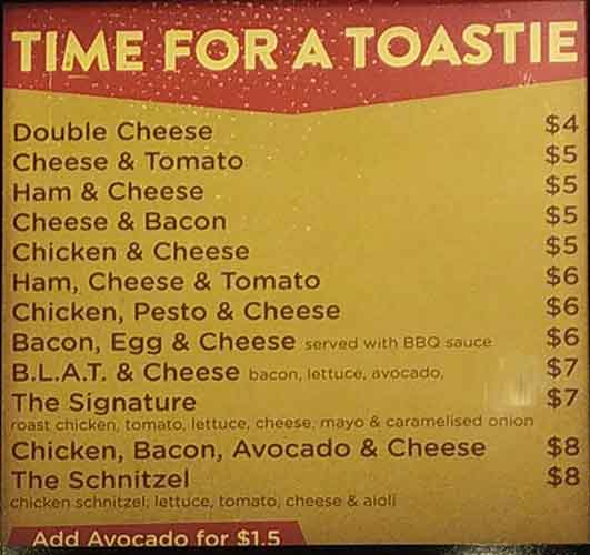 Menu at Mrs. Fields Bakery Café - Plenty Valley, Mill Park